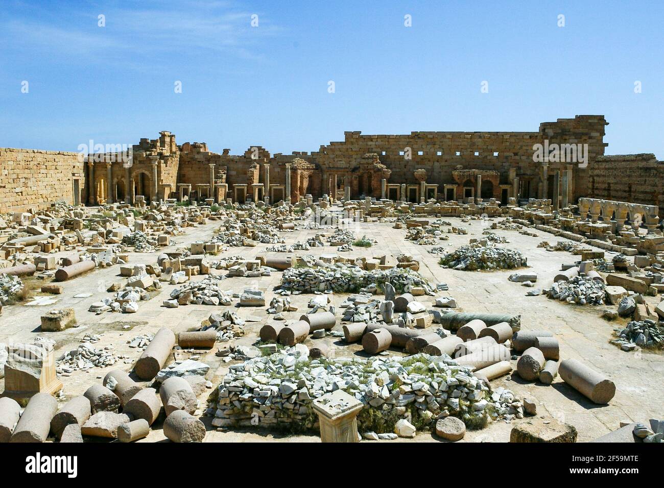 ruins of Severan Forum, Leptis Magna, Libya Stock Photo - Alamy