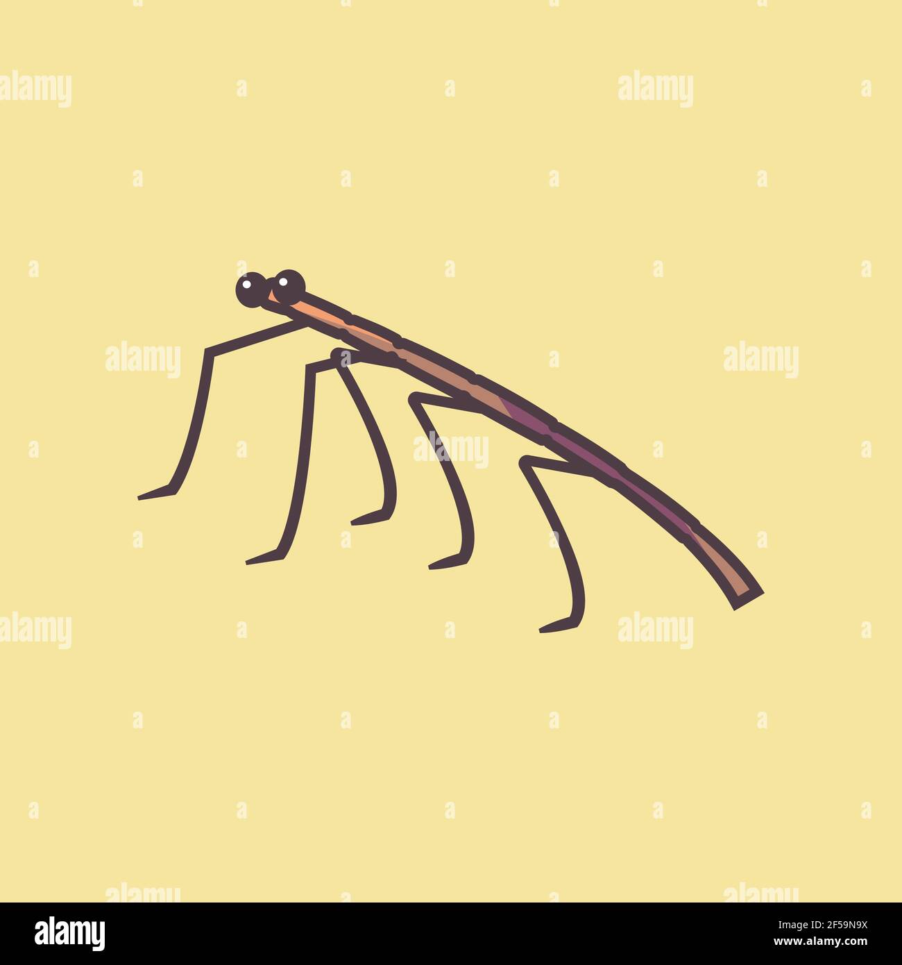 wood insect cartoon. premium vector illustration Stock Vector Image ...