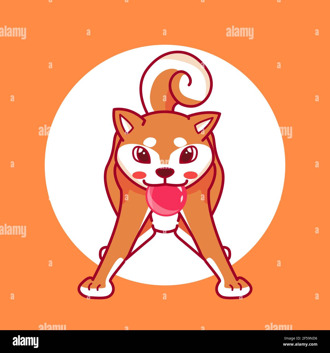 shiba inu dog illustration. mascot design Stock Vector Image & Art - Alamy