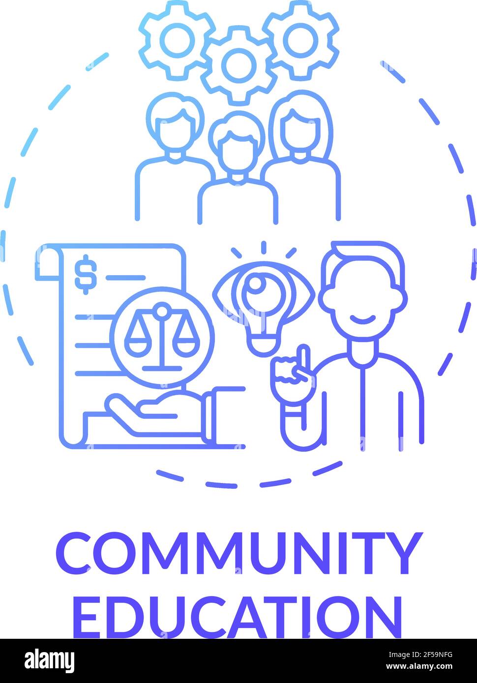 Community education concept icon Stock Vector Image & Art - Alamy