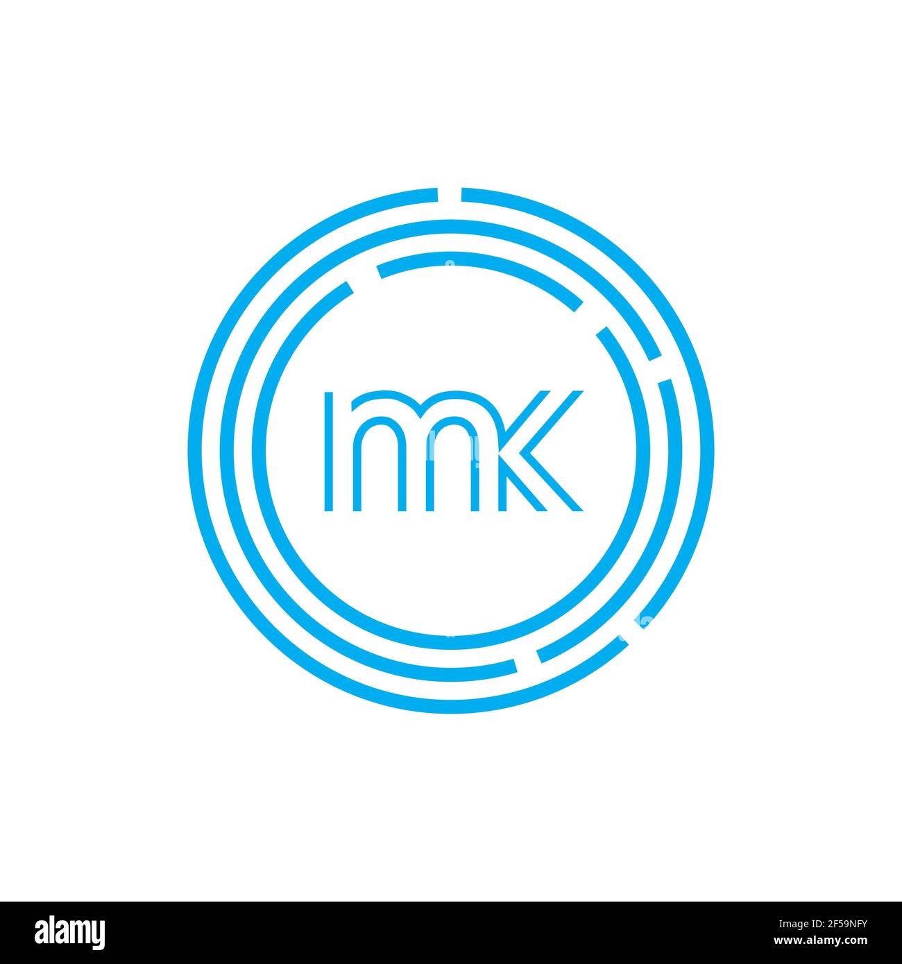 MK KM abstract vector logo monogram template Stock Photo - Alamy