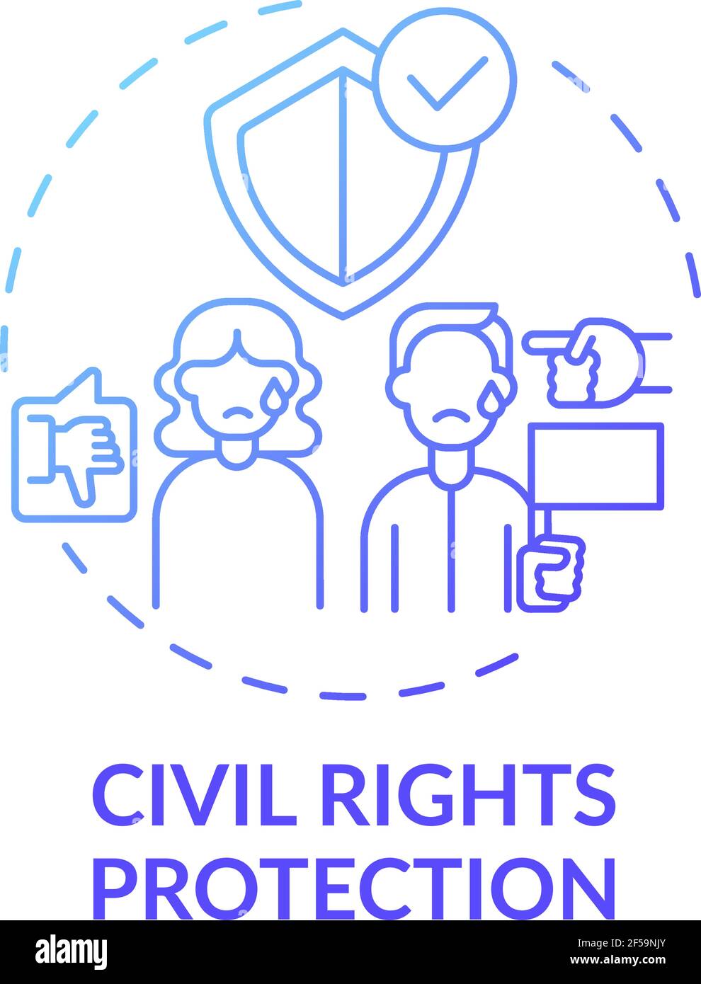 Civil rights protection concept icon Stock Vector Image & Art - Alamy
