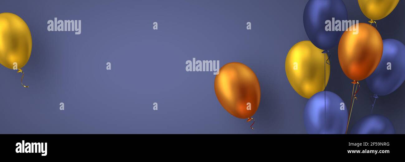 Banner with glossy balloons Stock Vector Image & Art - Alamy