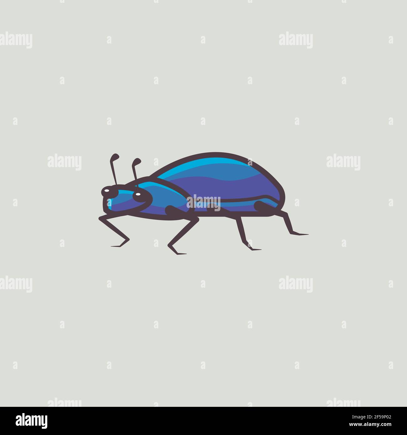 Blue beetle Vector design. Premium illustration Stock Vector Image ...