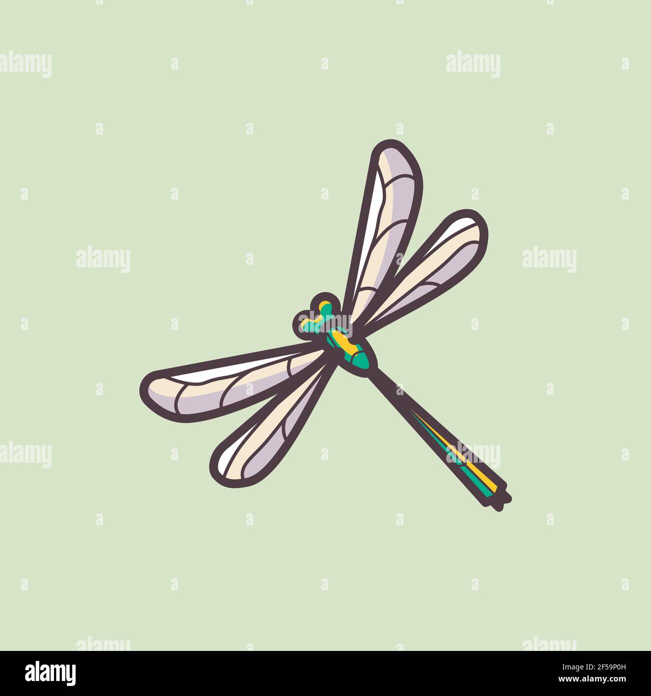 Dragonfly vector icon. Premium illustration Stock Vector Image & Art ...
