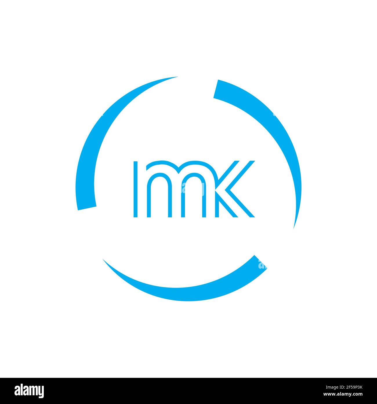 MK KM abstract vector logo monogram template Stock Photo - Alamy