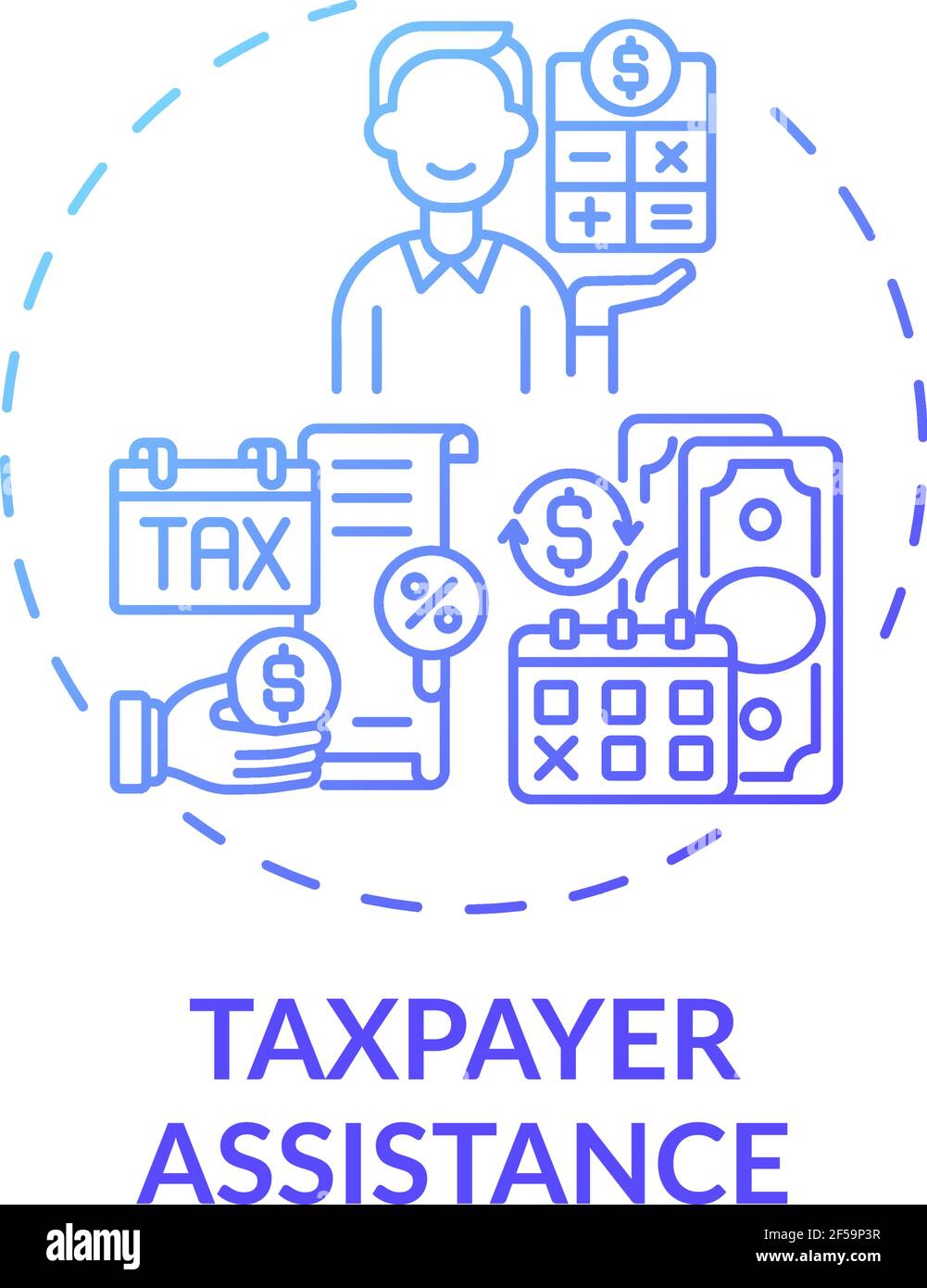 Income tax assistance Stock Vector Images - Alamy