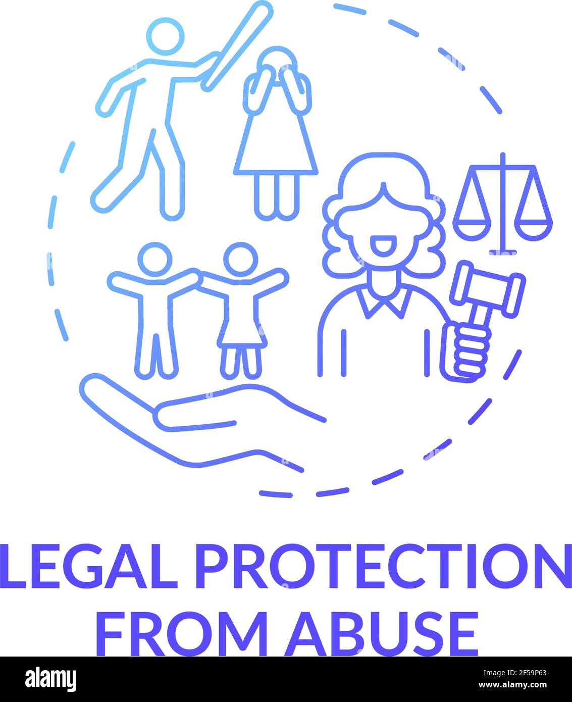 Legal protection from abuse concept icon Stock Vector Image & Art - Alamy