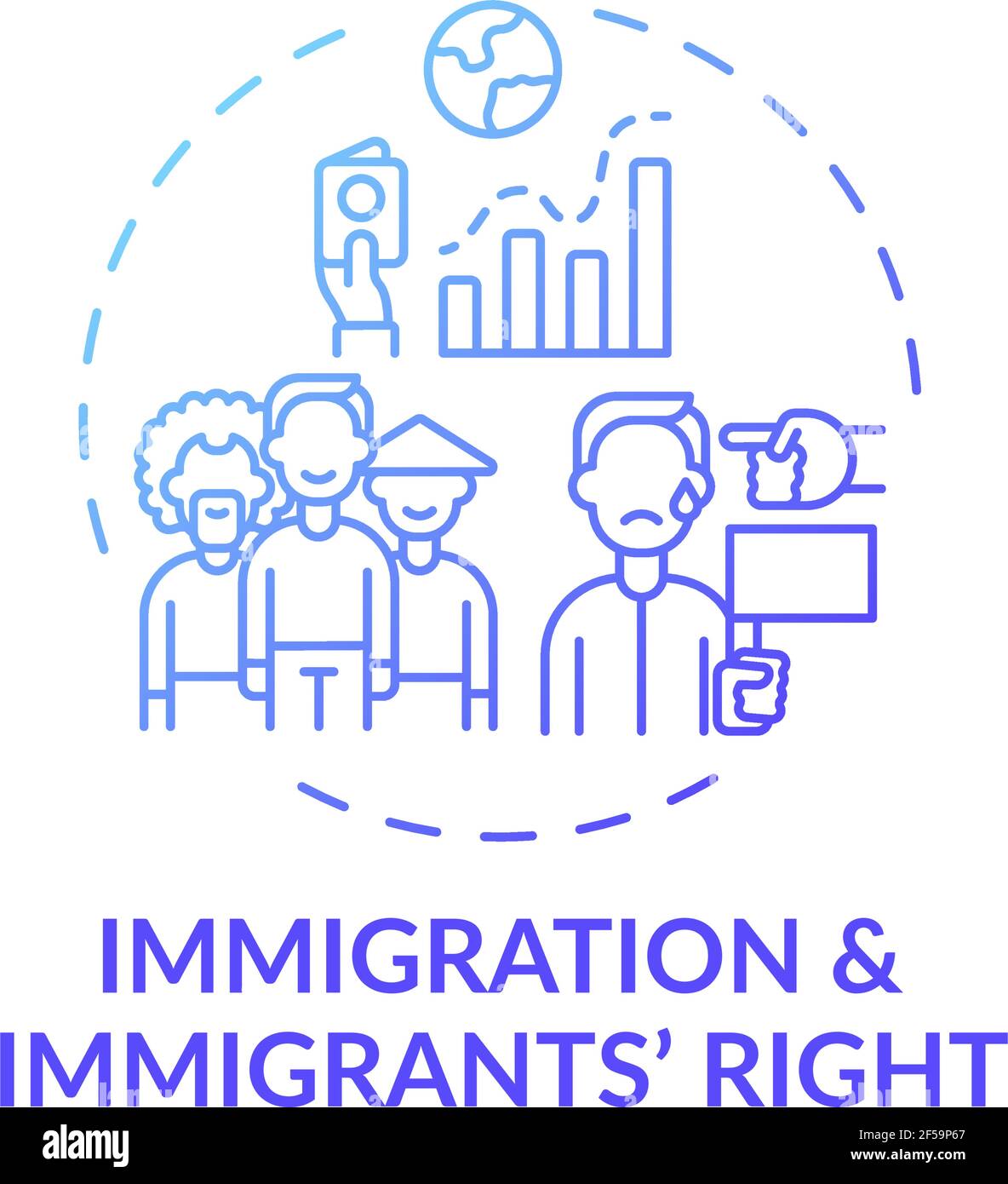 Immigration and immigrants right concept icon Stock Vector Image & Art ...