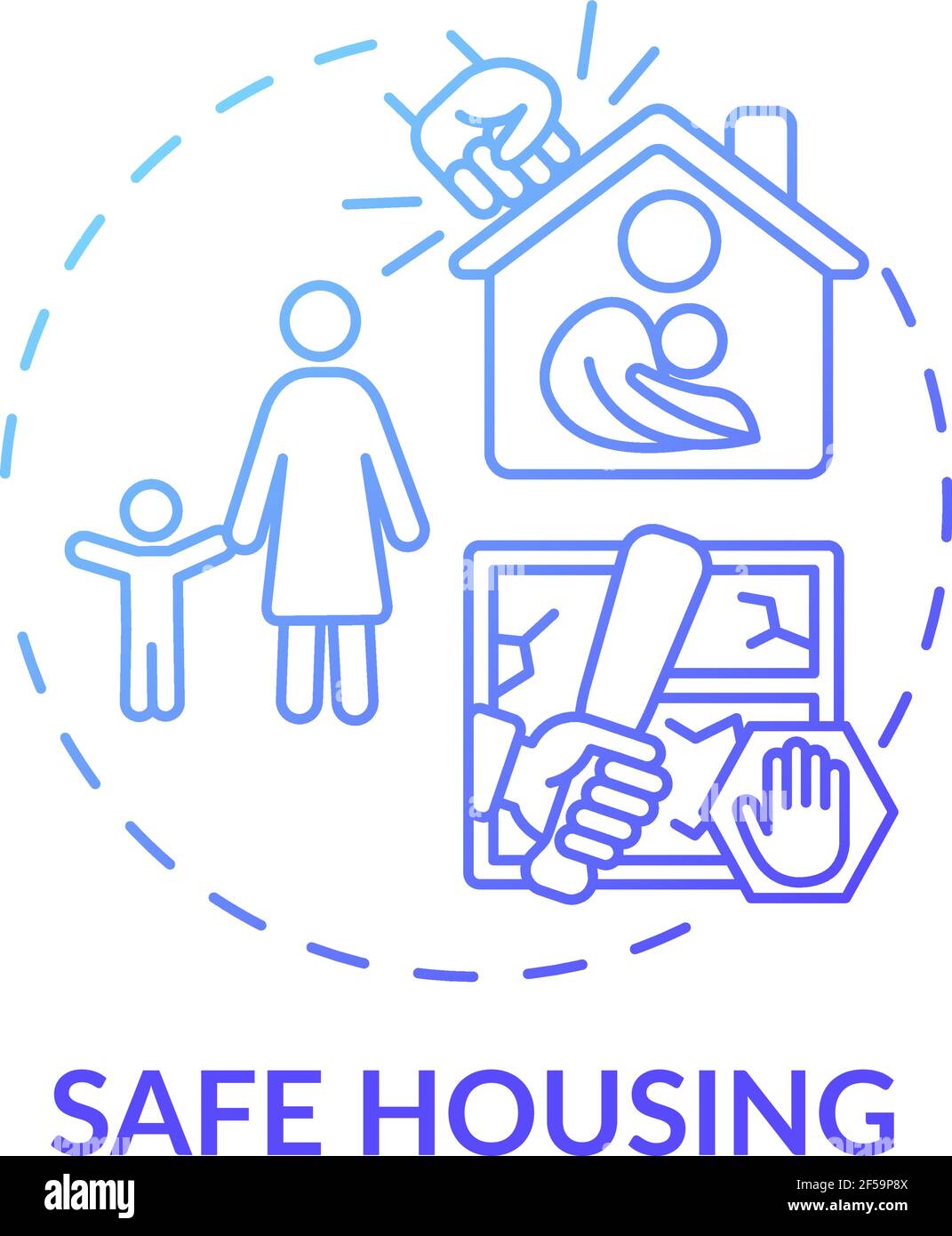 Safe housing concept icon Stock Vector Image & Art - Alamy