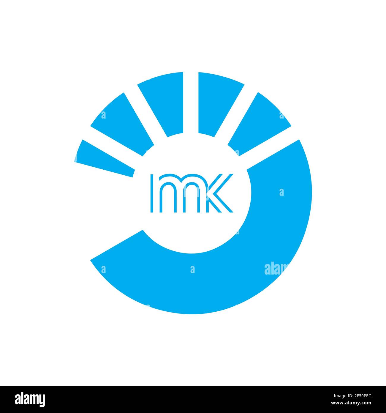 MK KM abstract vector logo monogram template Stock Photo - Alamy