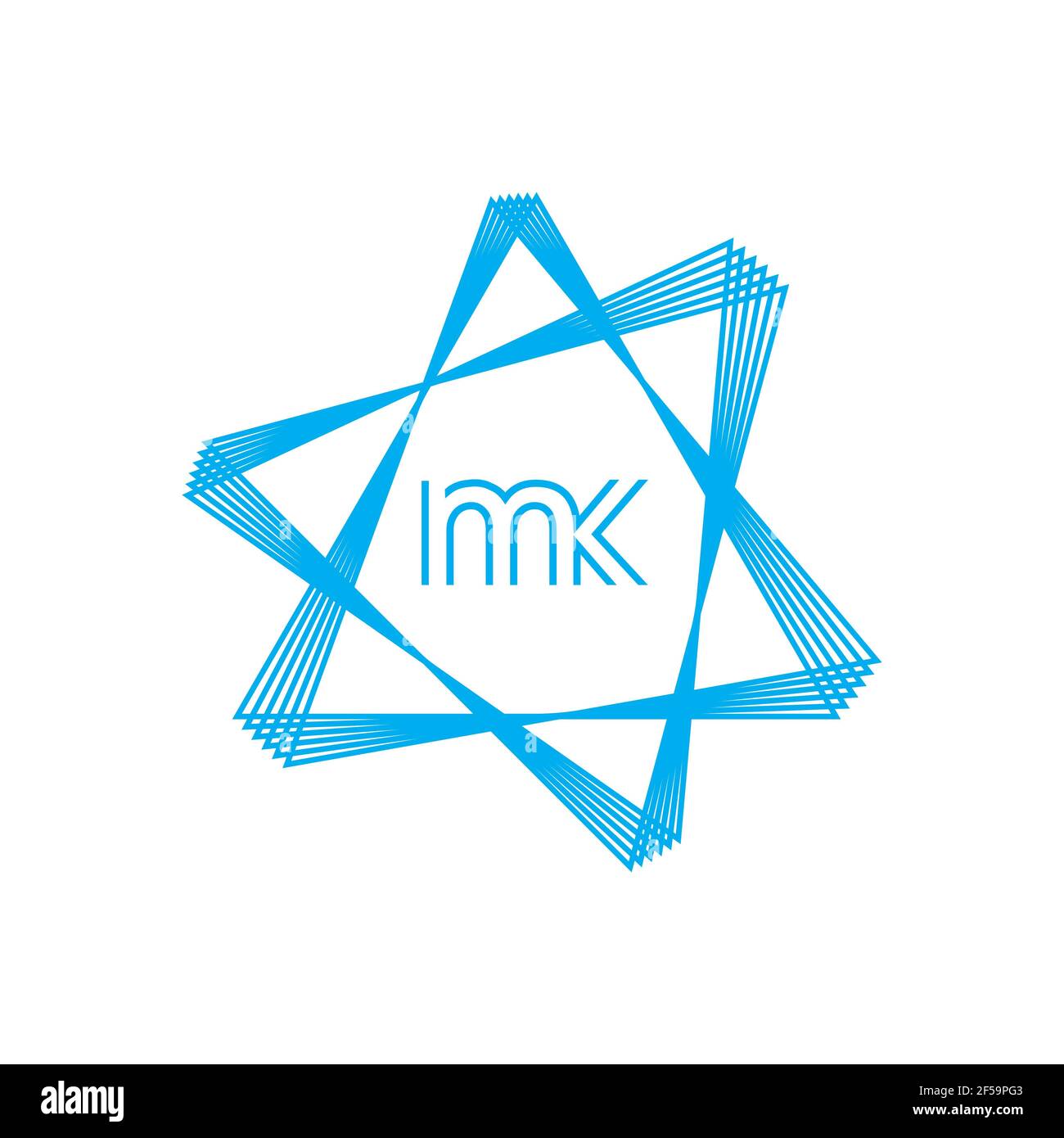 MK KM abstract vector logo monogram template Stock Photo - Alamy