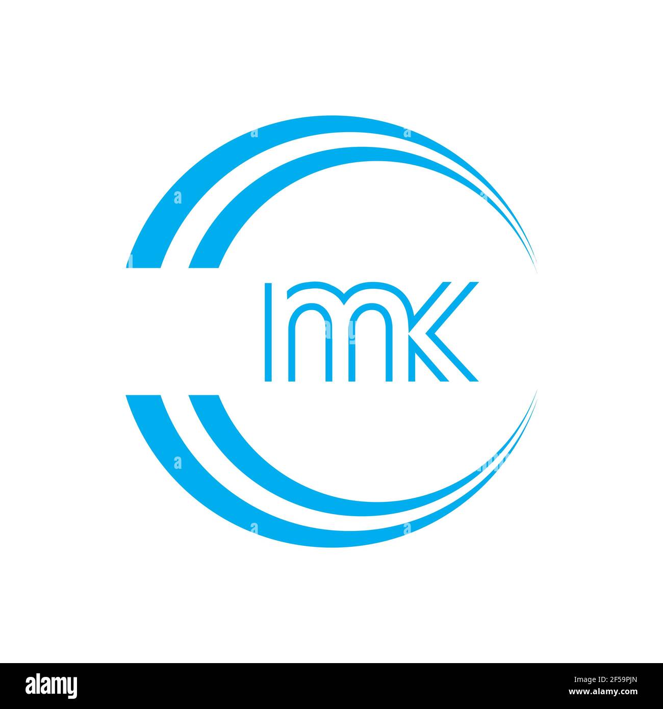 MK KM abstract vector logo monogram template Stock Photo - Alamy