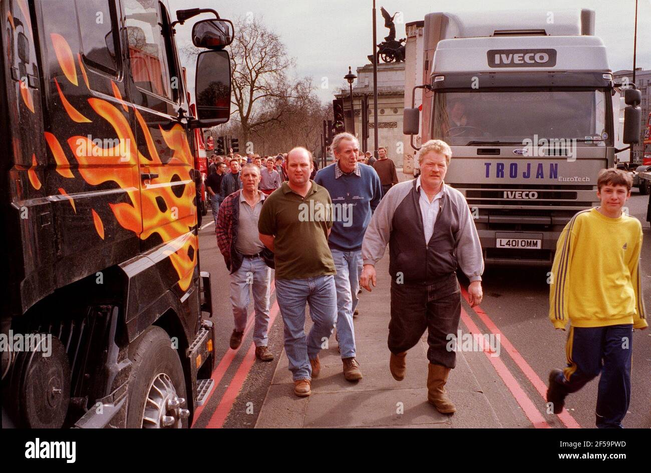 Lorry drivers protest march 1999drivers wa hi-res stock photography and ...