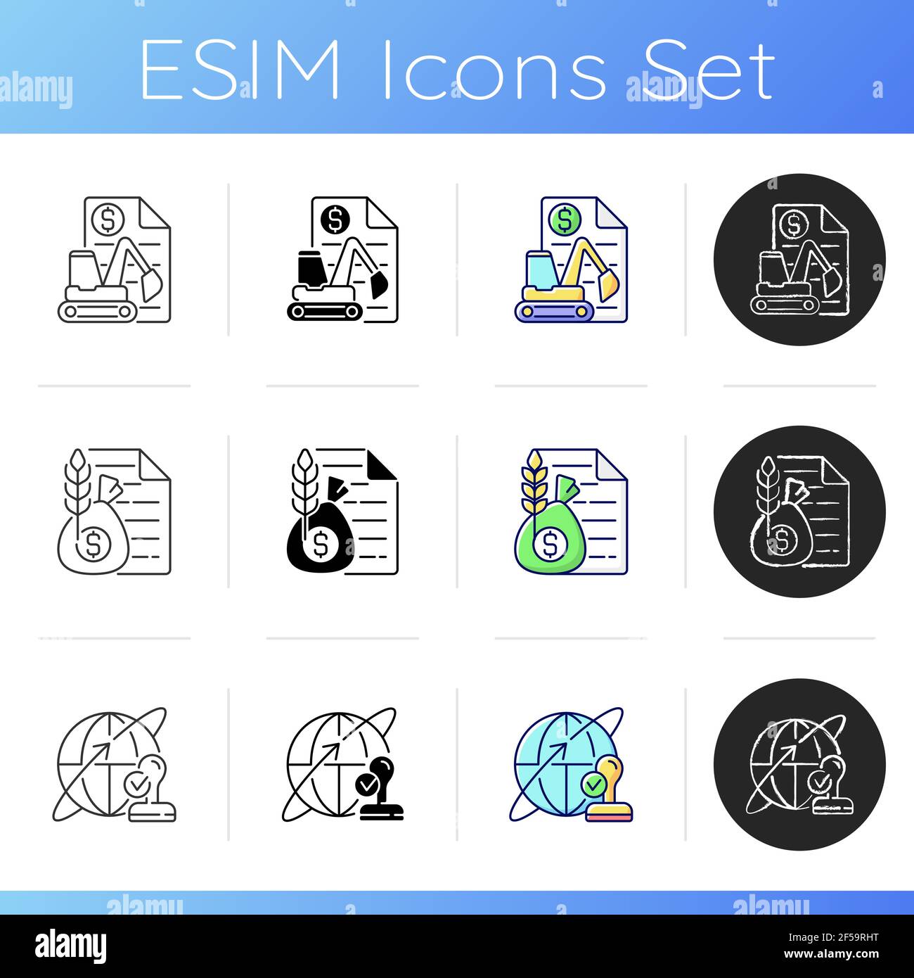 Broker service icons set Stock Vector Image & Art - Alamy