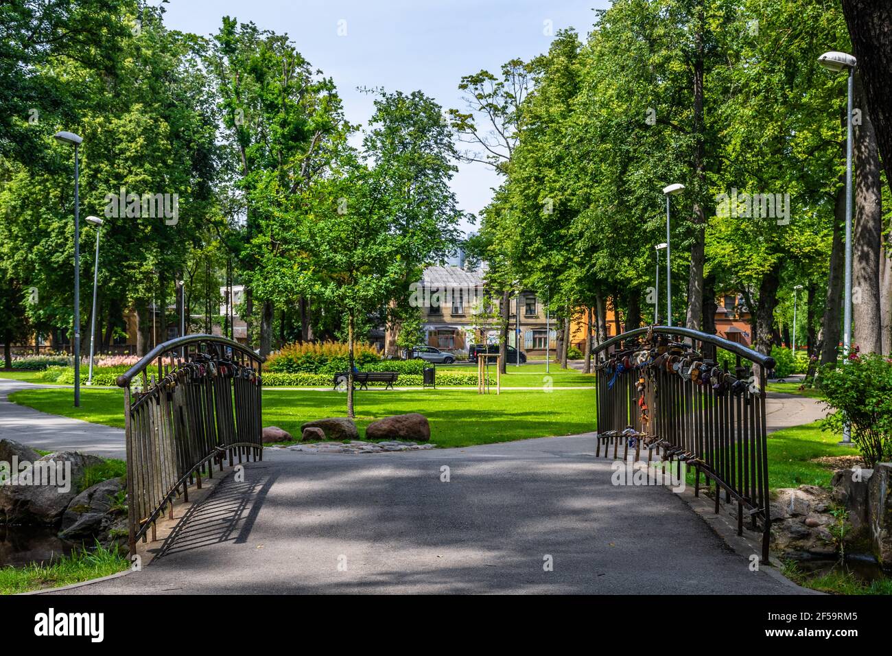 Arkadijas park in Riga, district agenskalsns Stock Photo - Alamy