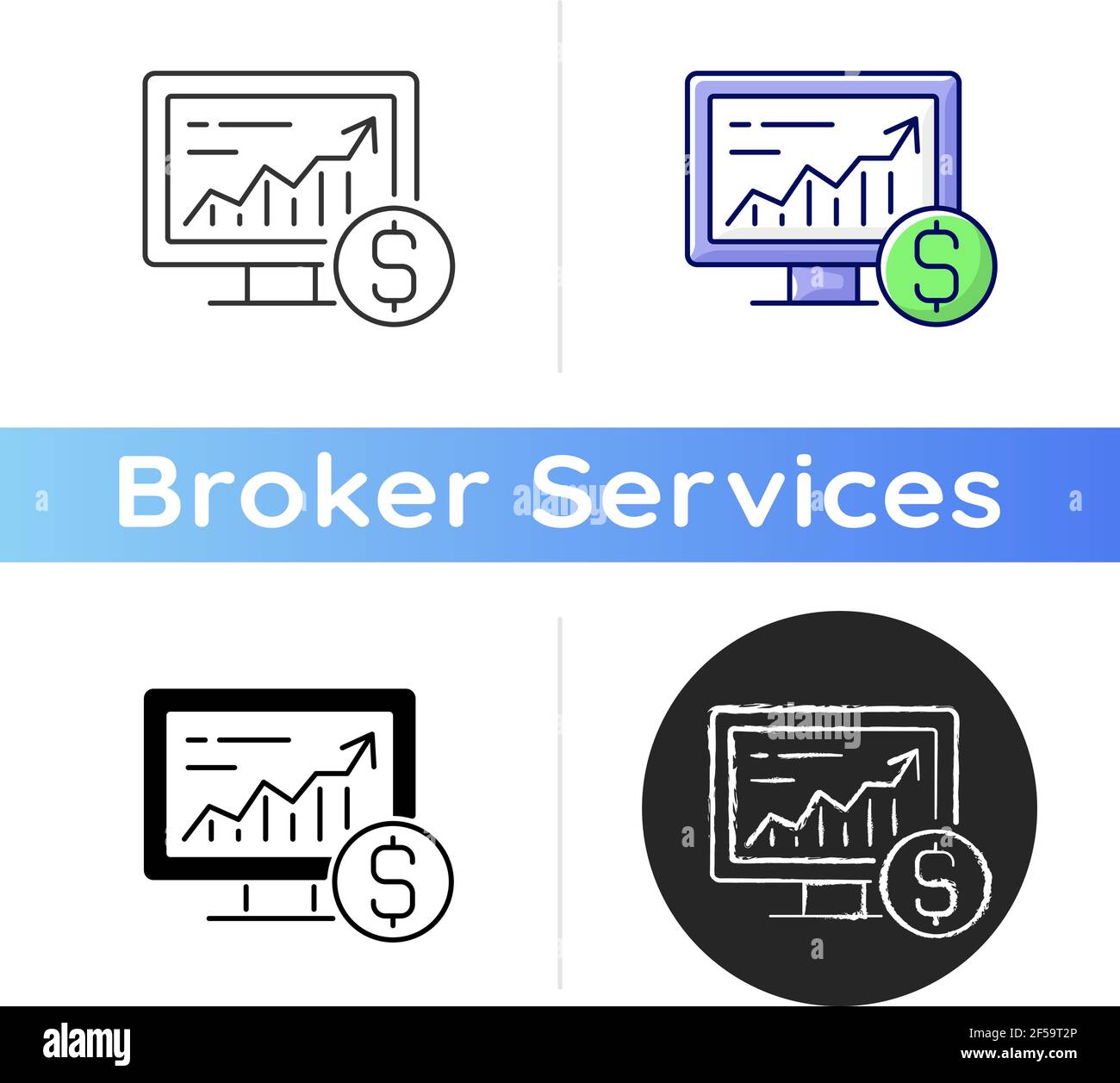 Online stock trading icon Stock Vector Images - Alamy