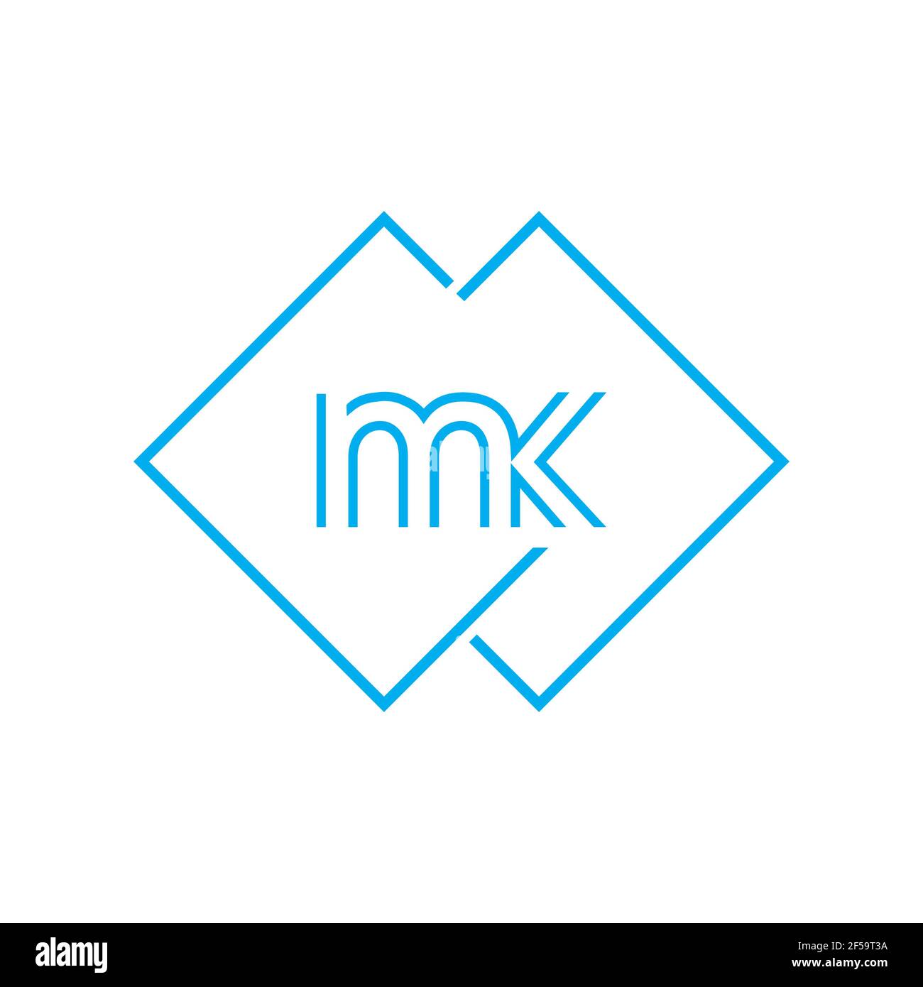 MK KM abstract vector logo monogram template Stock Photo - Alamy