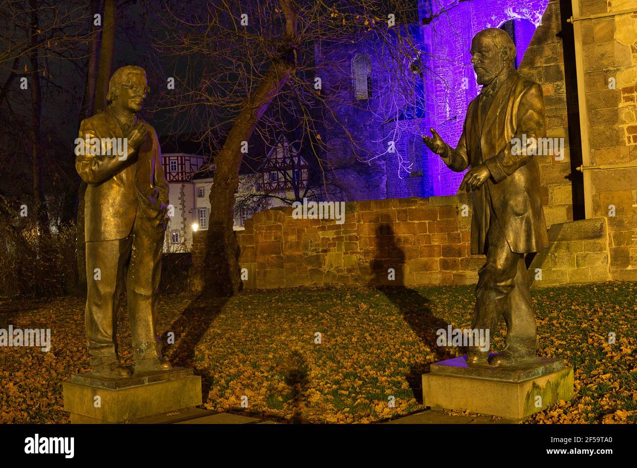 Sculptures in Duden Denkmal memorial in Bad Hersfeld, Germany Stock ...
