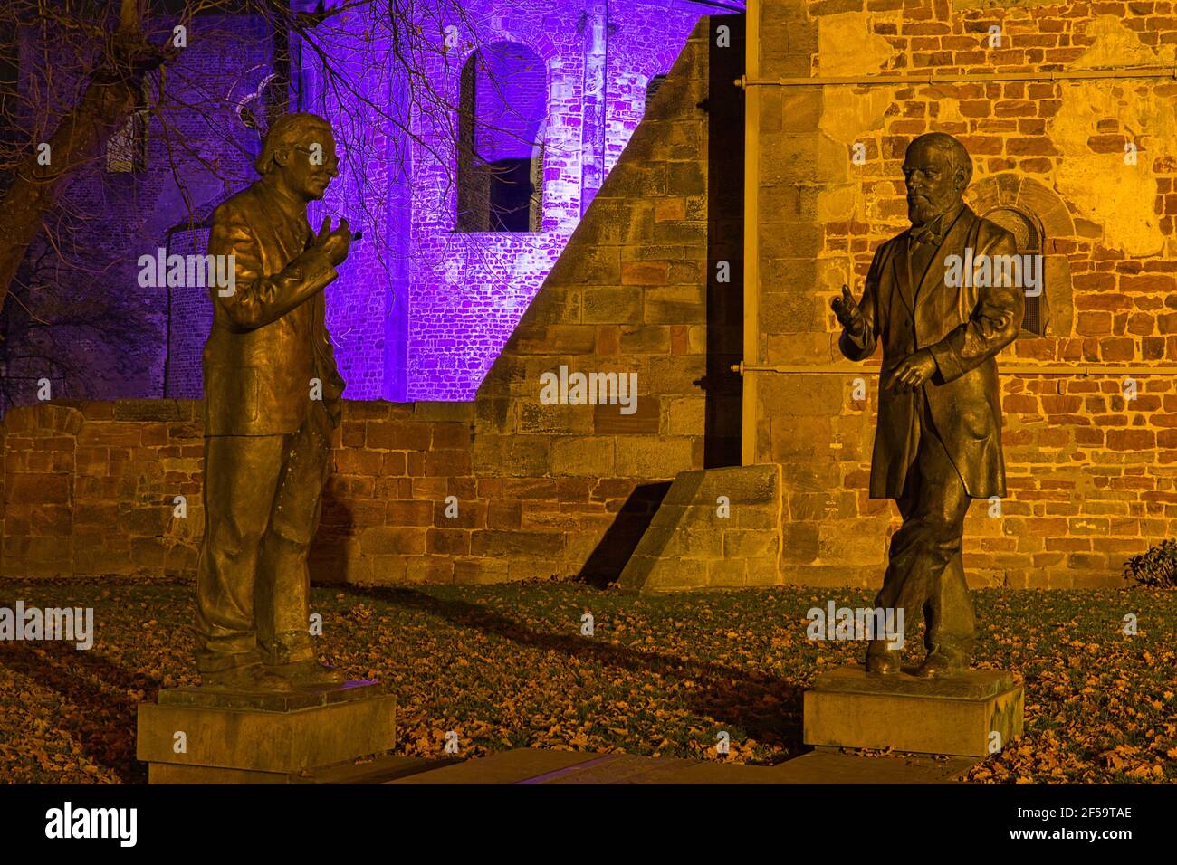 Sculptures in Duden Denkmal memorial in Bad Hersfeld, Germany Stock ...