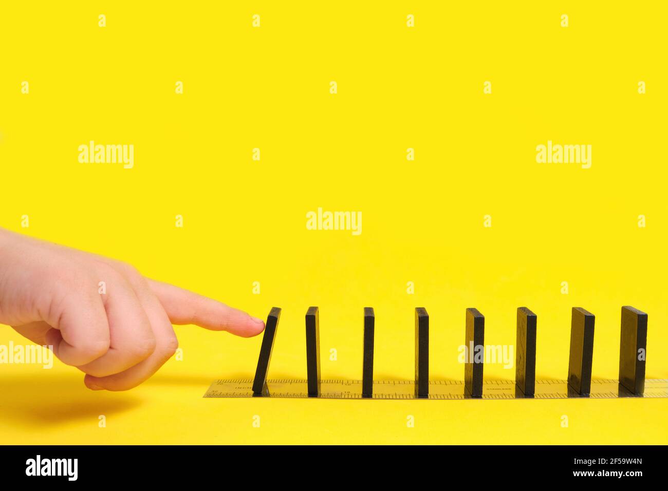 Domino effect falling chain sequence hi-res stock photography and ...