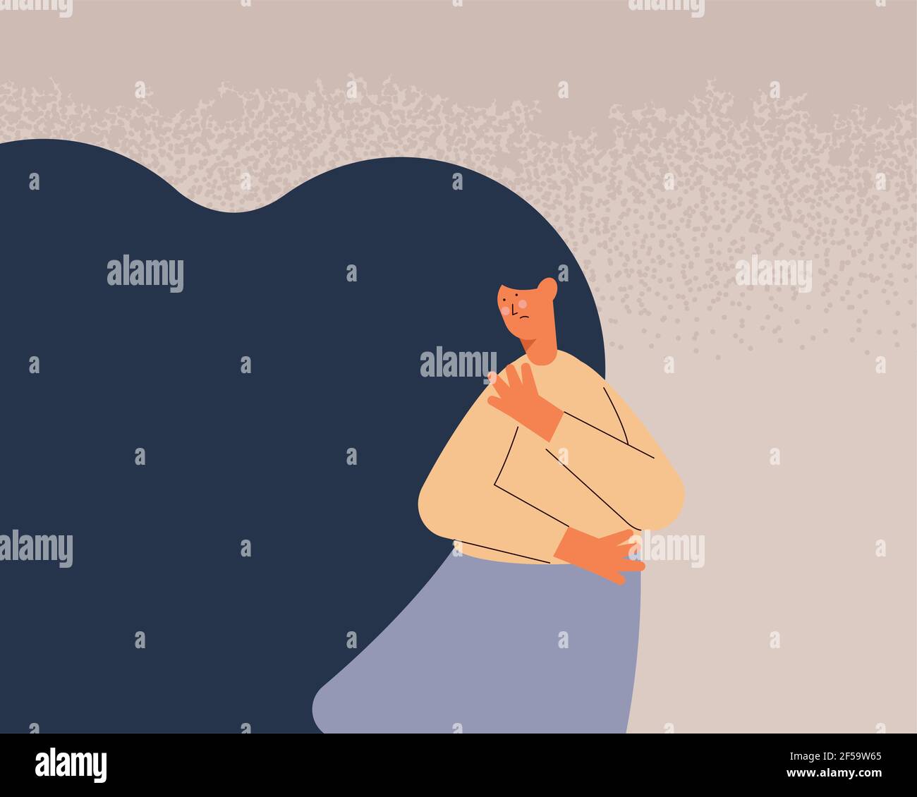 stressed girl character sick character Stock Vector Image & Art - Alamy