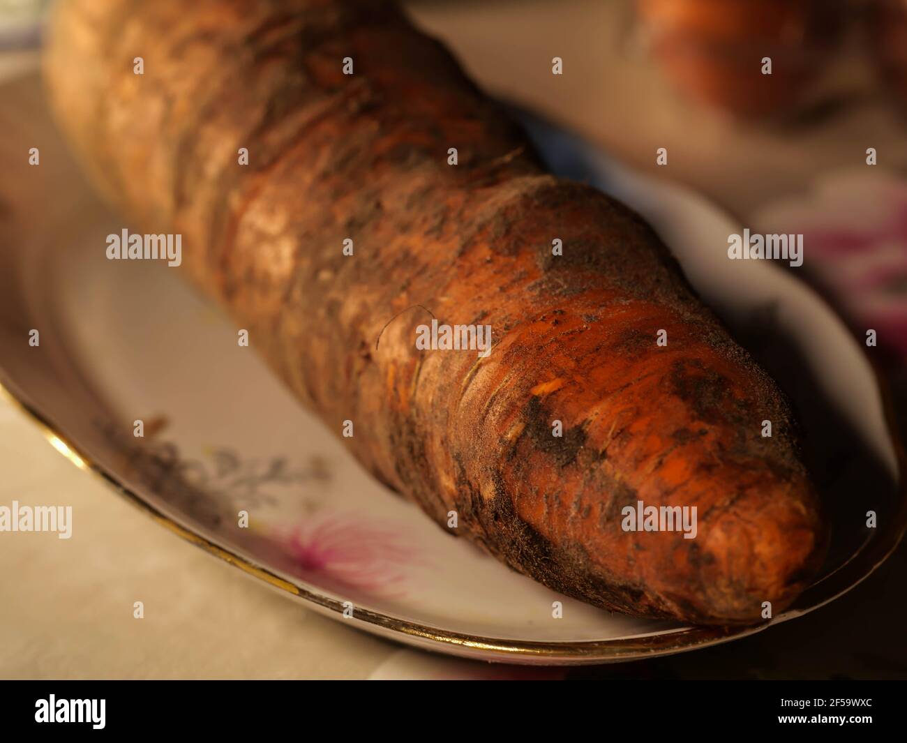 Fresh organic sand carrot with soil Stock Photo - Alamy