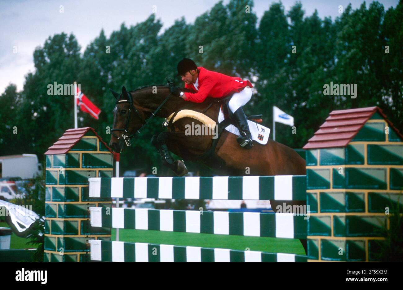 CSIO Hickstead, July 1998, Peter Weinberg (GER) riding Silwa ...