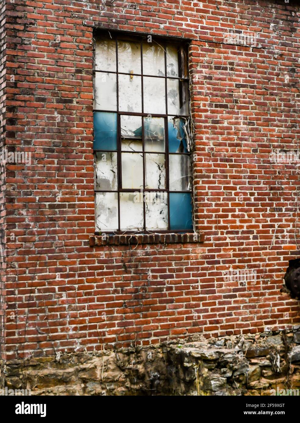 weathered old broken window in abandoned building Stock Photo - Alamy