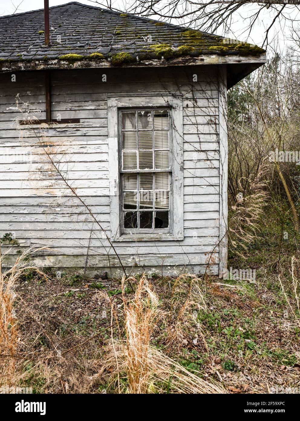 weathered old broken window in abandoned building Stock Photo - Alamy