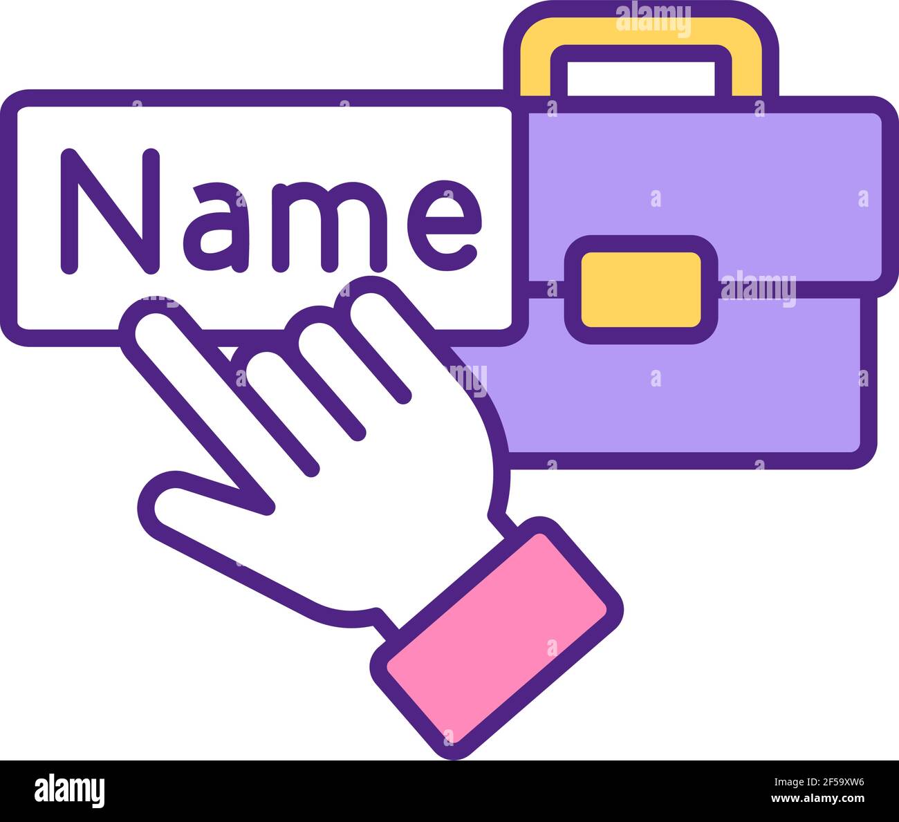 Entering Profile Name On Website RGB Color Icon Stock Vector Image entering-profile-name-on-website-rgb-color-icon-stock-vector-image