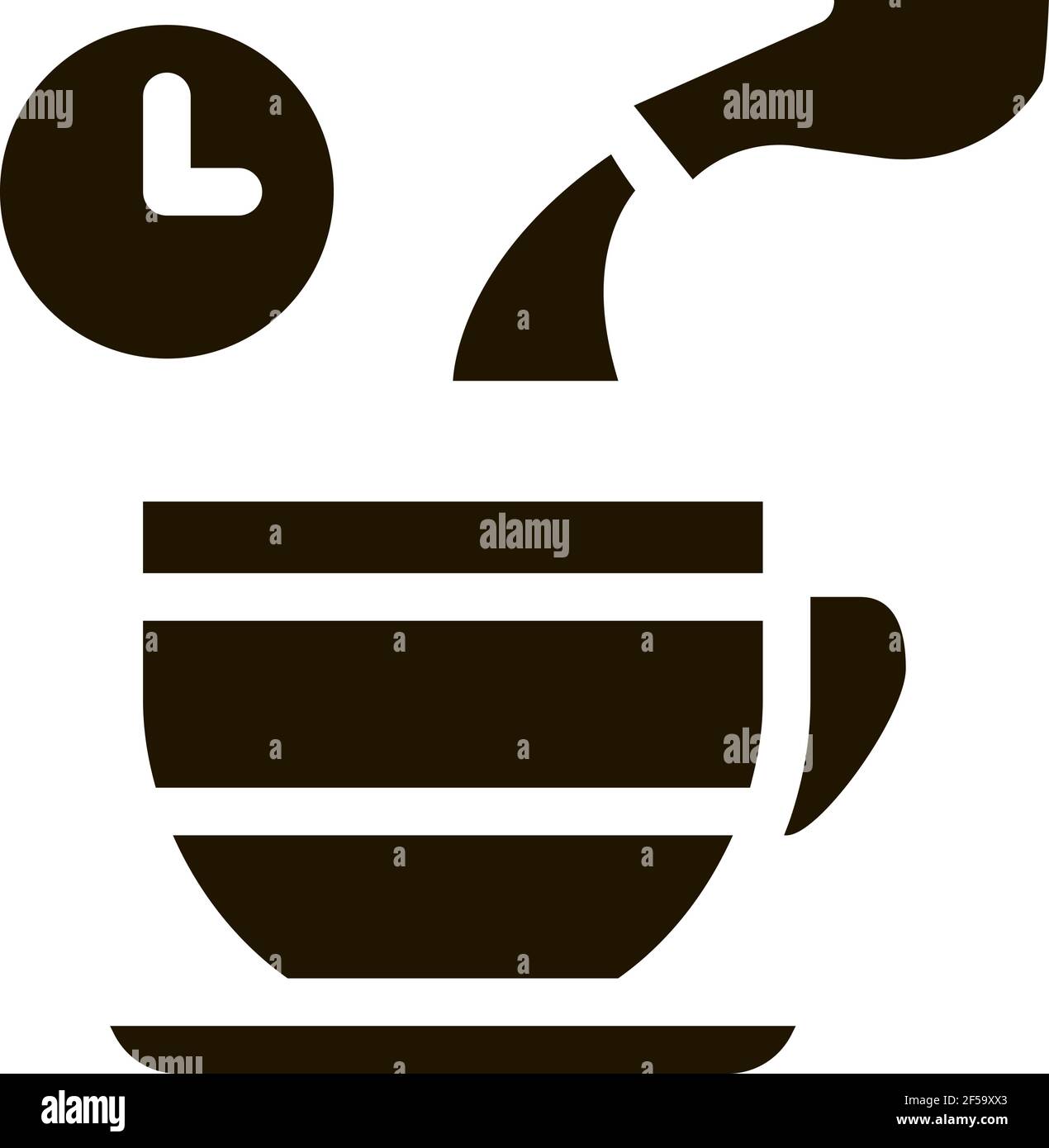 Tea standby time icon hi-res stock photography and images - Alamy