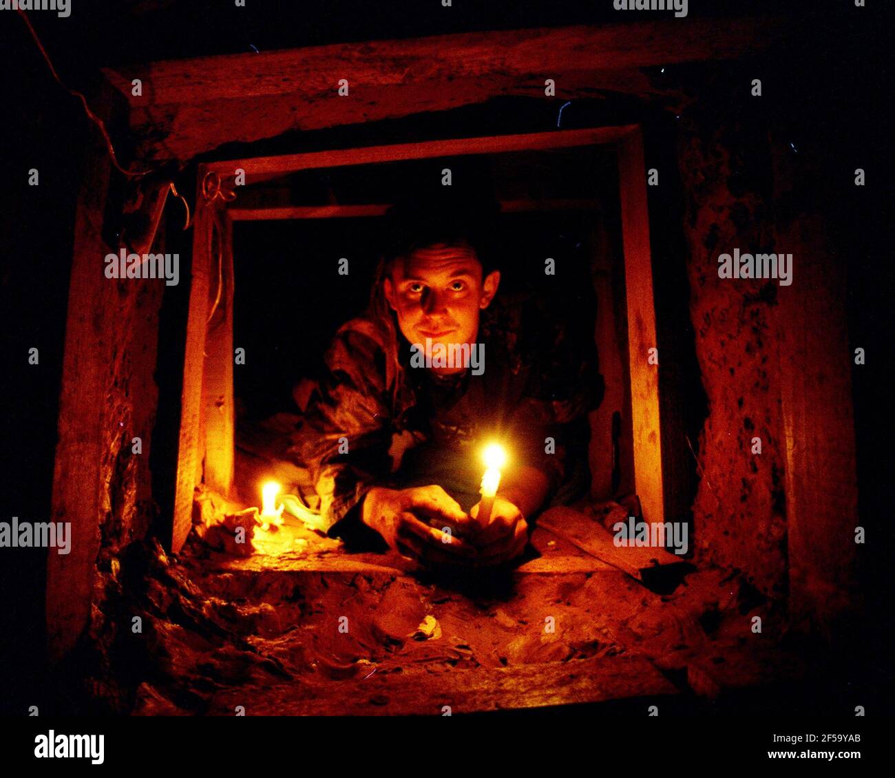 Roads protester Swampy in the tunnels below the proposed route of the ...