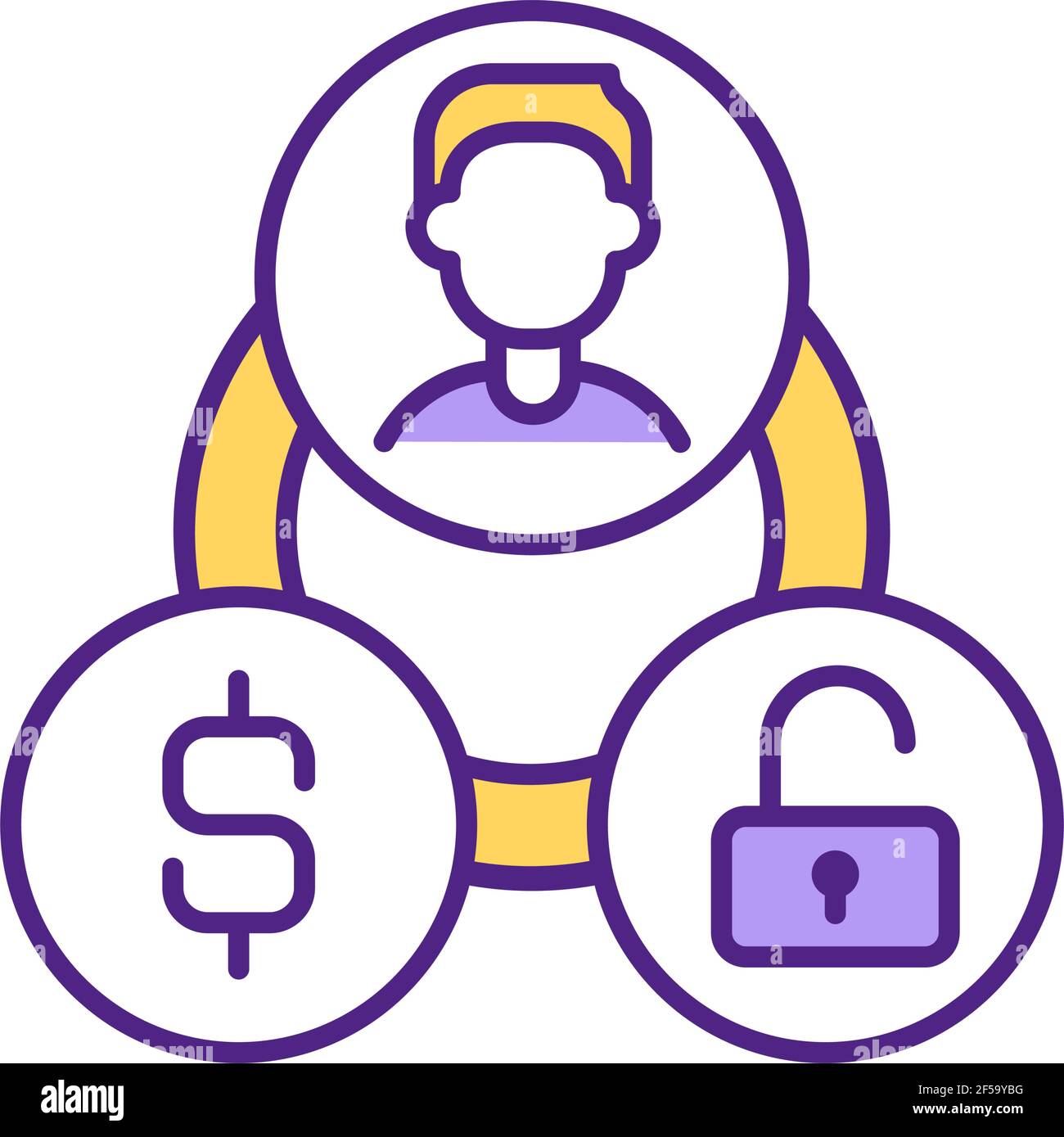 Monthly payment to activate user account RGB color icon Stock Vector ...