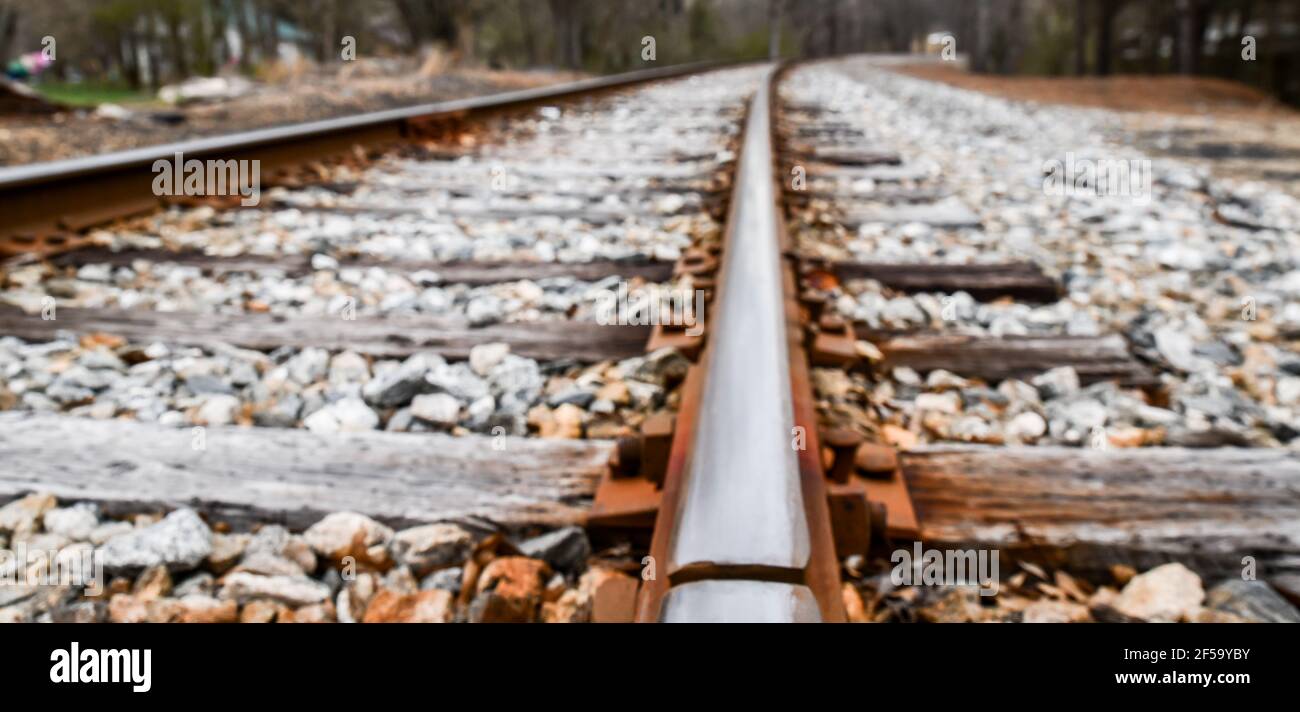 Railroad steel tracks hi-res stock photography and images - Alamy
