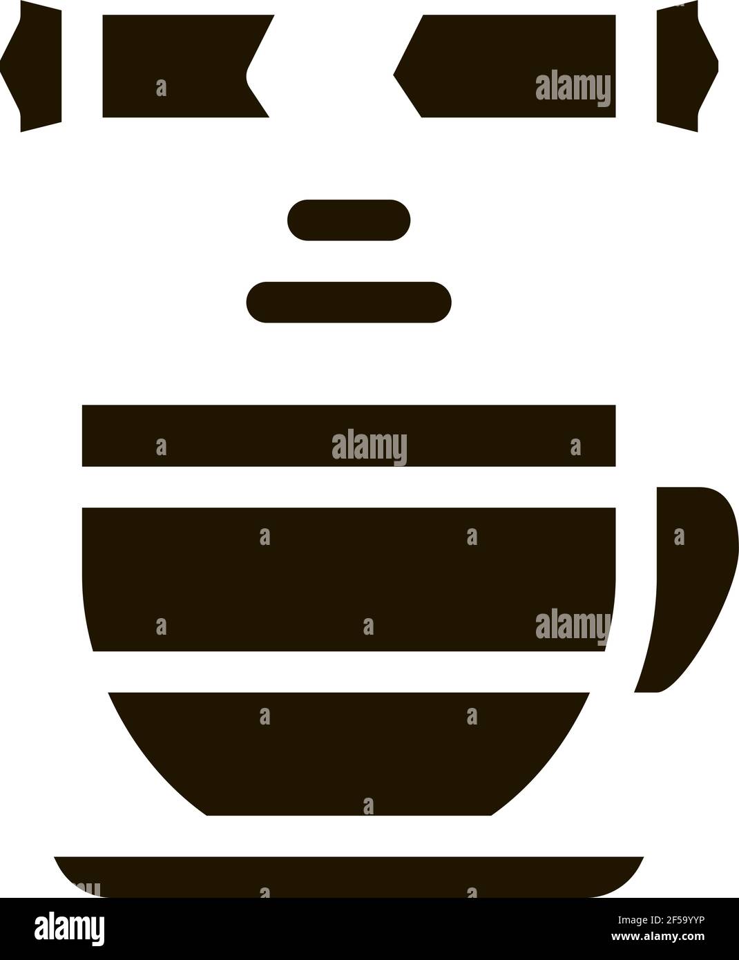 sprinkle sugar in cup of tea icon Vector Glyph Illustration Stock ...