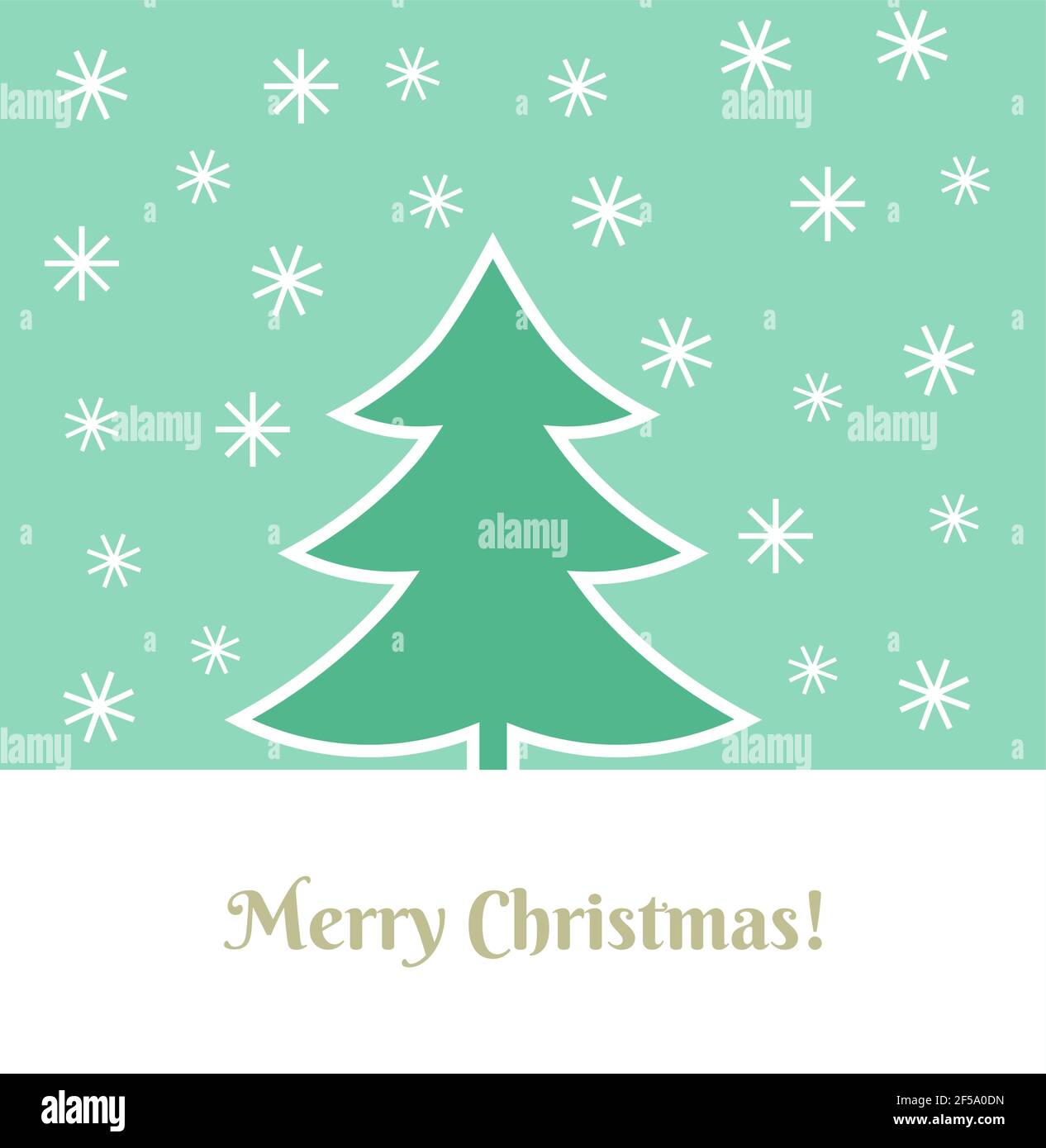 Christmas tree winter card. Vector illustration Stock Vector Image ...
