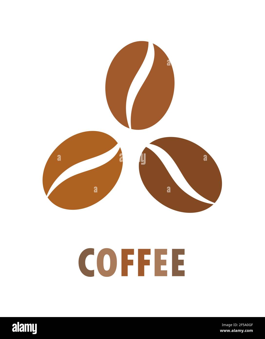 Coffee beans icon, symbol or logo. Vector illustration Stock Vector ...