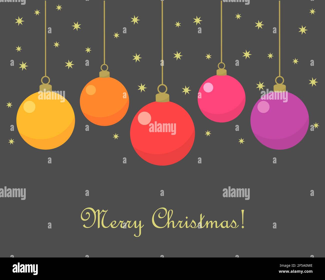 Christmas baubles card. Vector illustration Stock Vector Image & Art ...