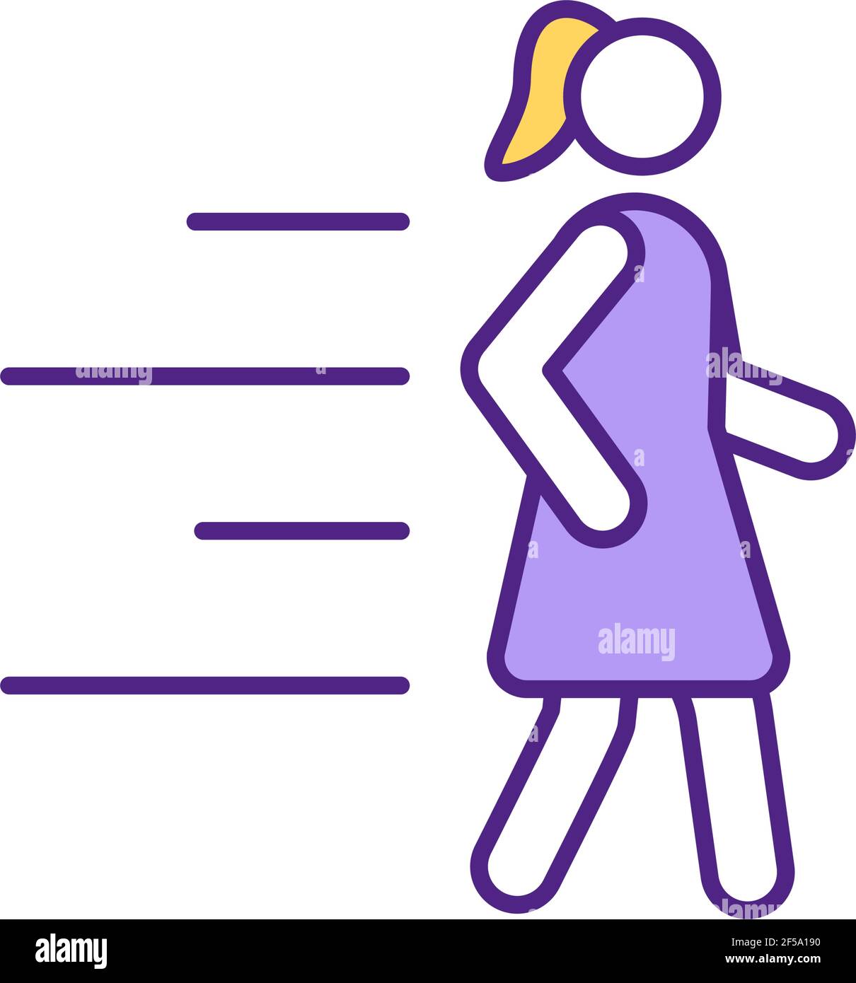 Running woman RGB color icon Stock Vector Image & Art - Alamy