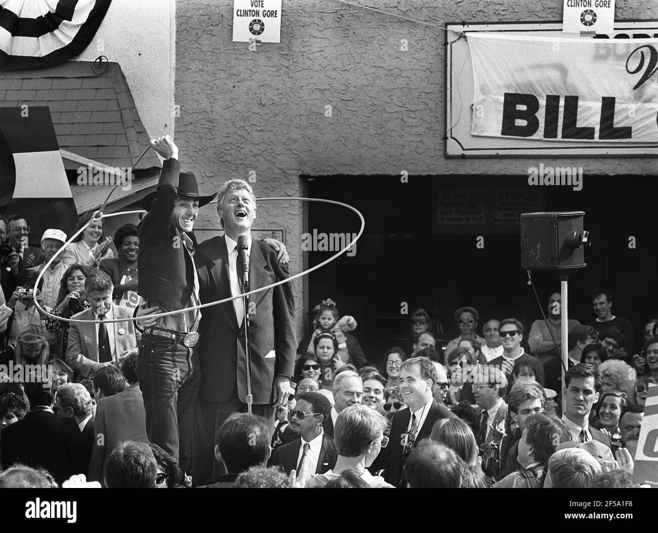 President Bill Clinton on Election campaign in PhiladelphiaUSA in 1992 ...