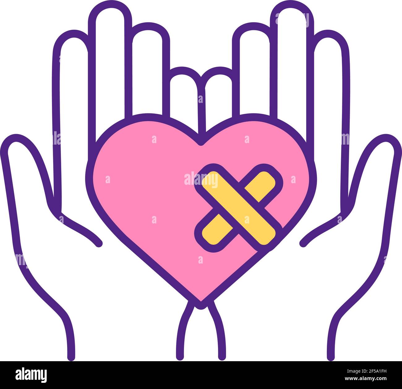 Heart wounds treatment RGB color icon Stock Vector Image & Art - Alamy