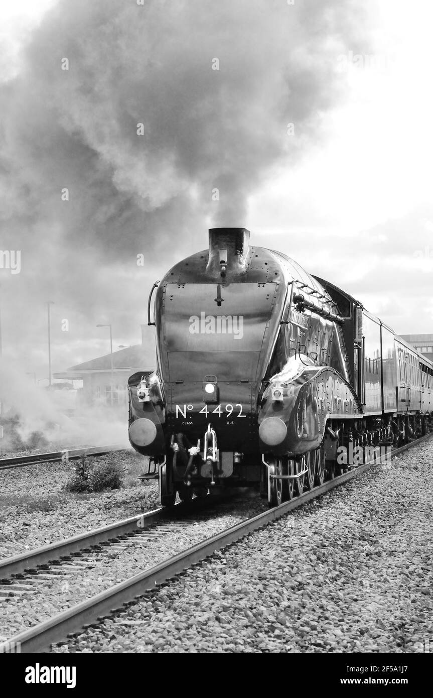 Steam hauled railway tour Black and White Stock Photos & Images - Alamy