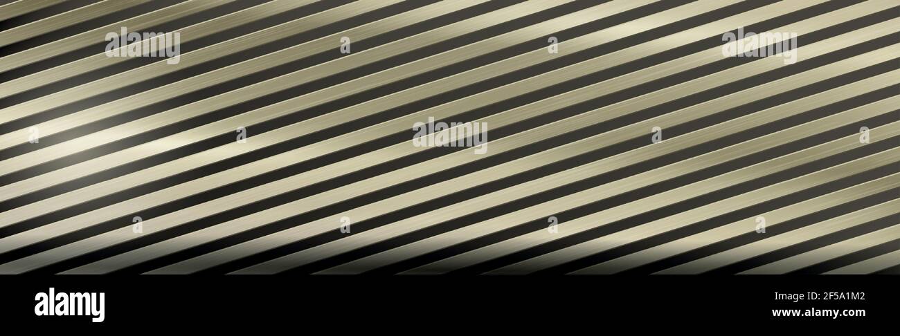 Light metal background with golden highlights, corrugated texture ...