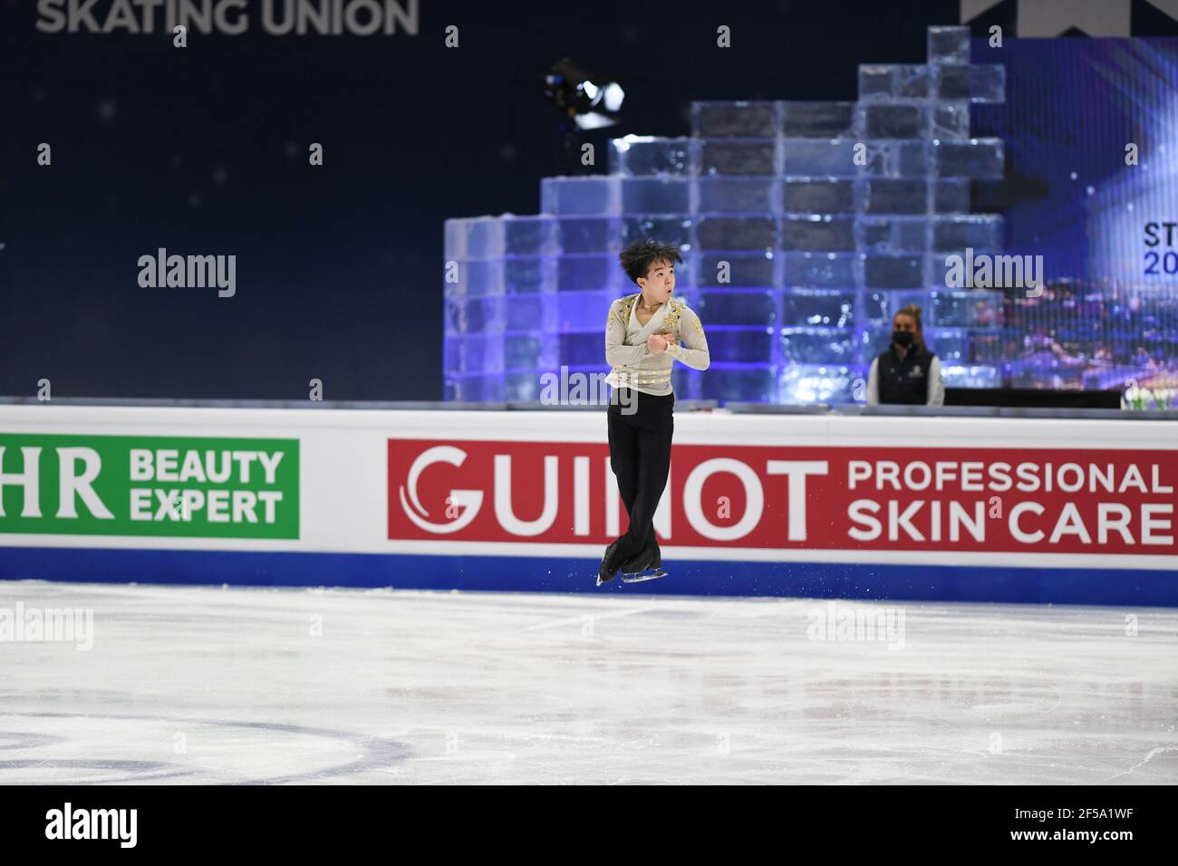 Stockholm, Sweden. 25th Mar 2021.Yuma KAGIYAMA Japan, during Men Short ...