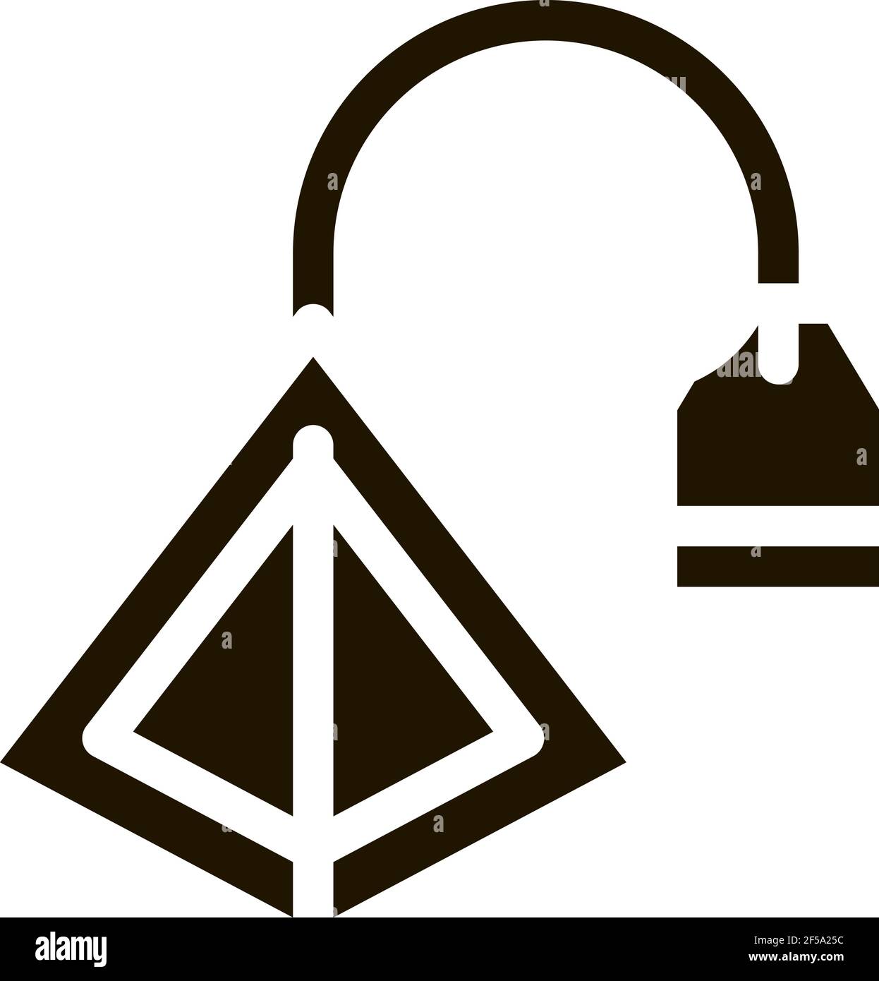tea bag pyramids icon Vector Glyph Illustration Stock Vector Image ...