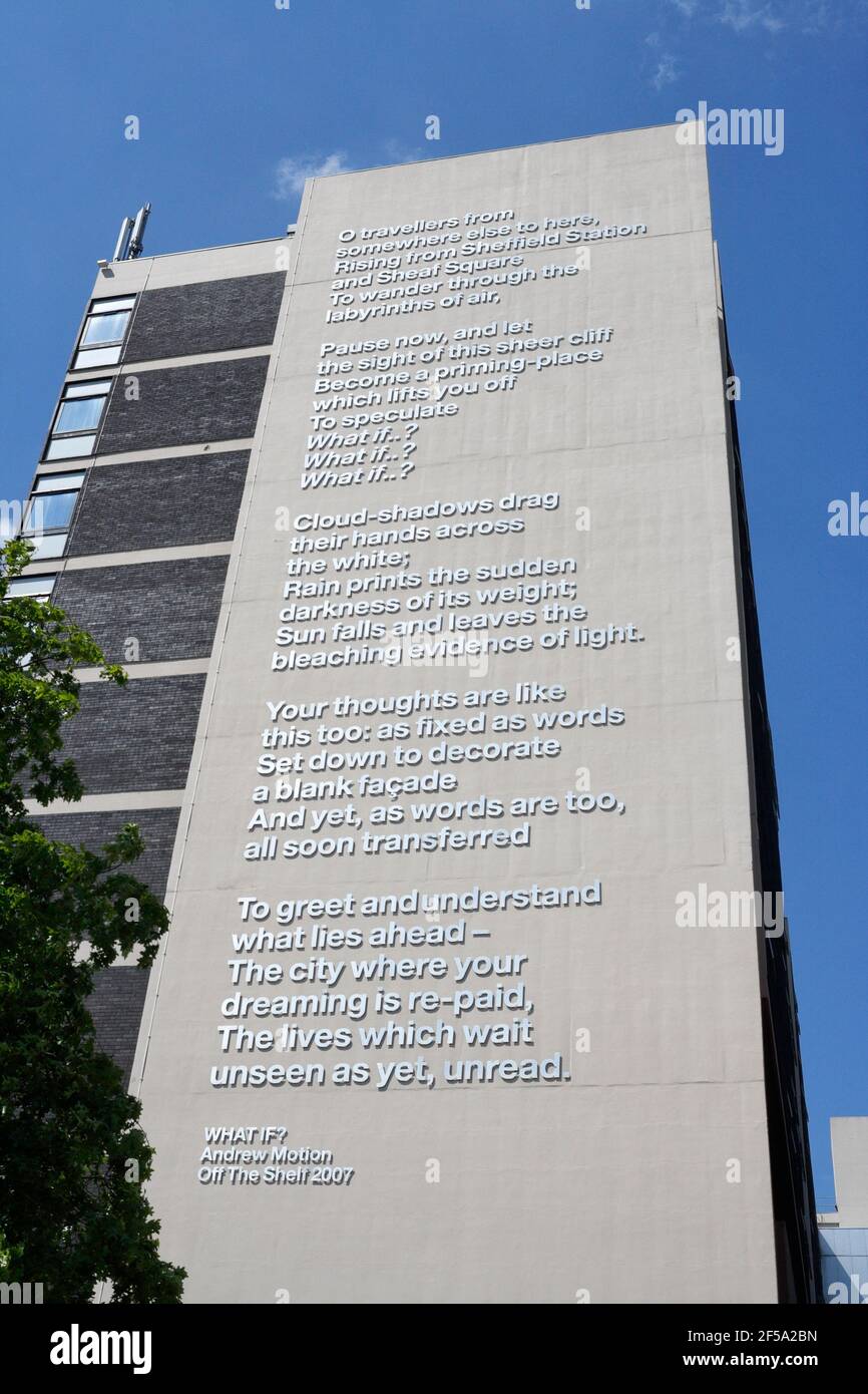 What If? Poem on the side of Owen Building at Sheffield Hallam ...