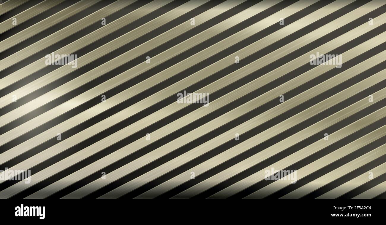 Light metal background with golden highlights, corrugated texture ...