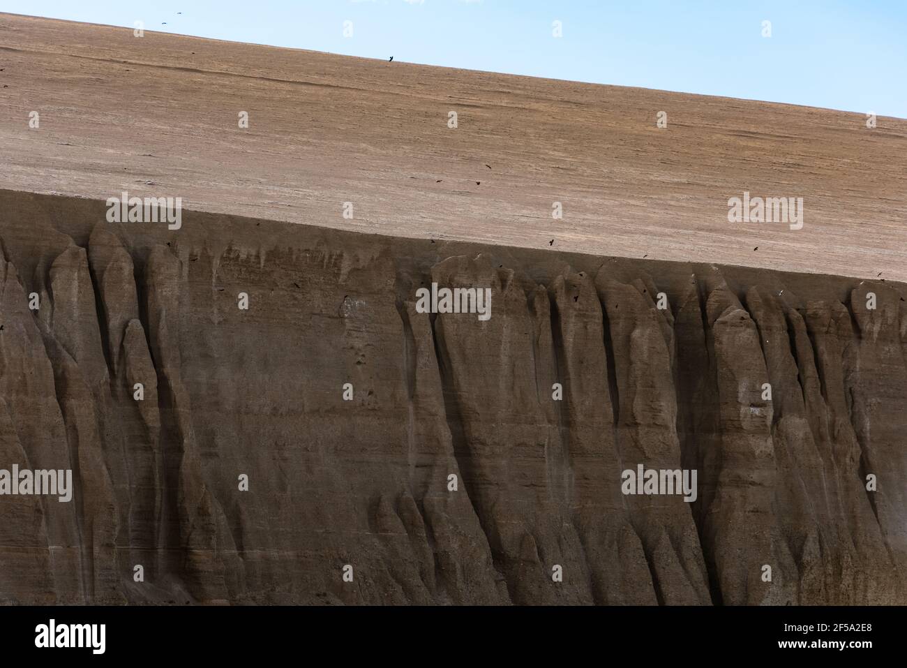 Eroded landscape and rock towers in Tibet Stock Photo - Alamy