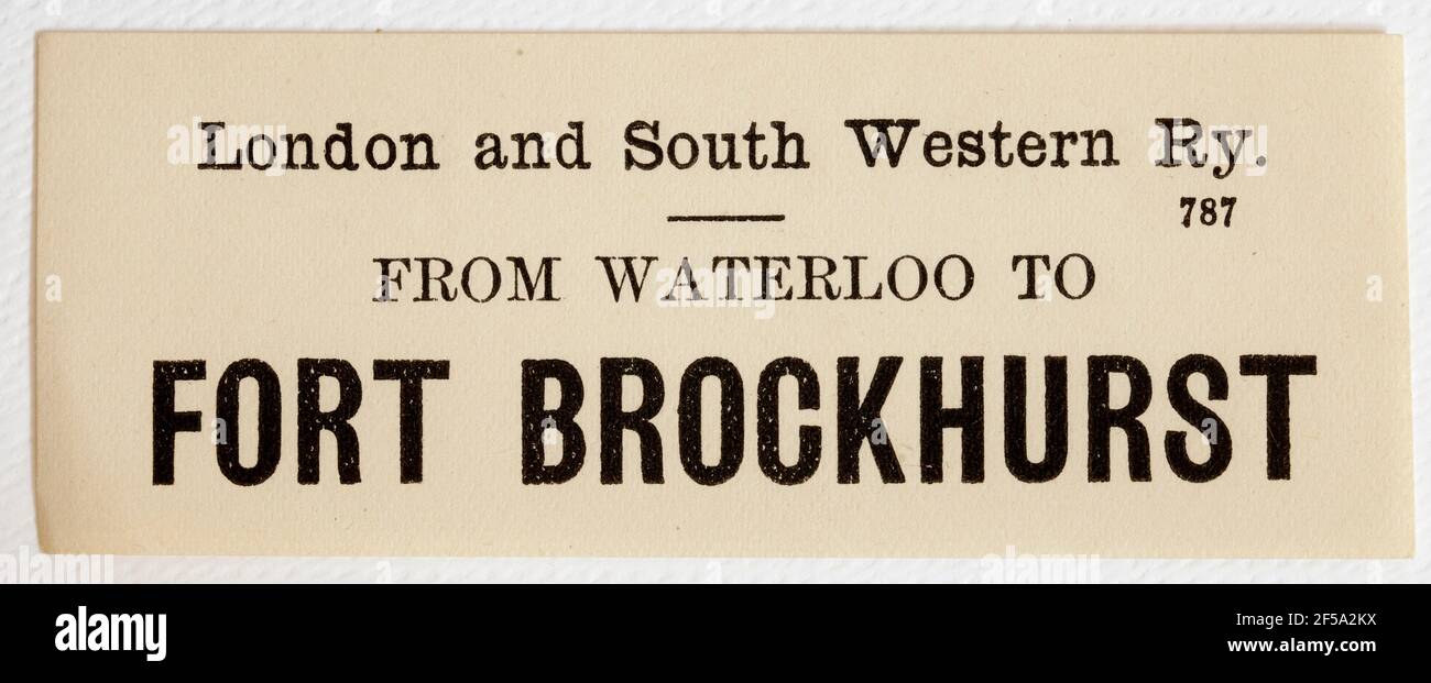 Vintage Midland & South Western Railway Train Label - From London ...